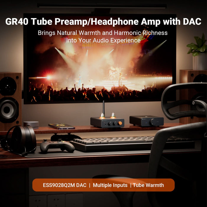 Fosi Audio GR40 Tube DAC Headphone Amp Preamp