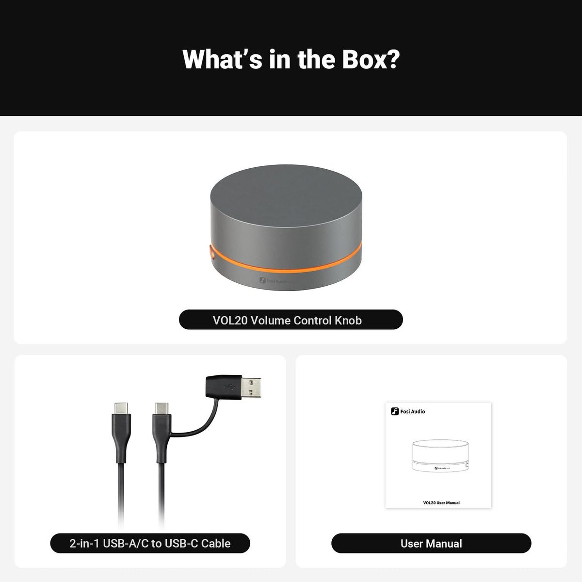 Fosi Audio VOL20 Bluetooth Volume Control Knob