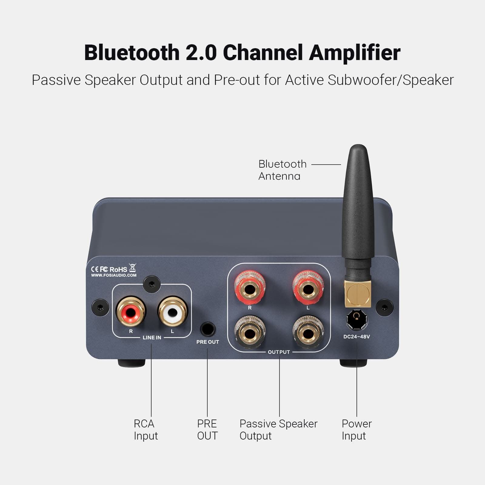 Fosi Audio BT20A PRO 300W x2 Bluetooth 5.0 Power Amplifier