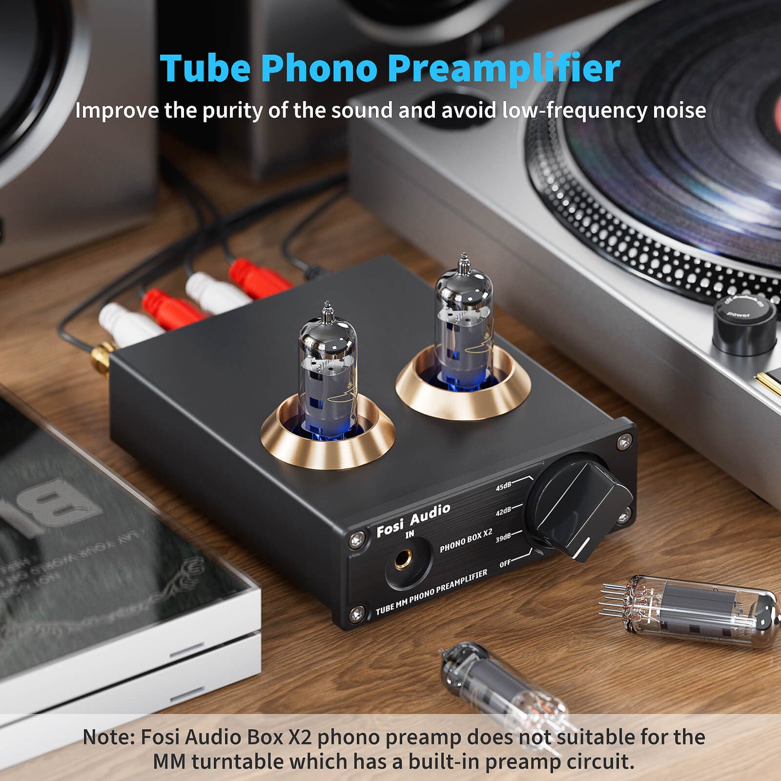 Box X2 Phono Preamp - HiFi MM Turntable Preamplifier – Fosi Audio