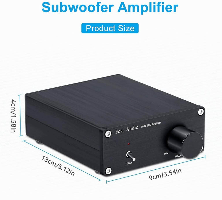 Fosi Audio TP-02 Subwoofer Amp Receiver 220W Class D Amp